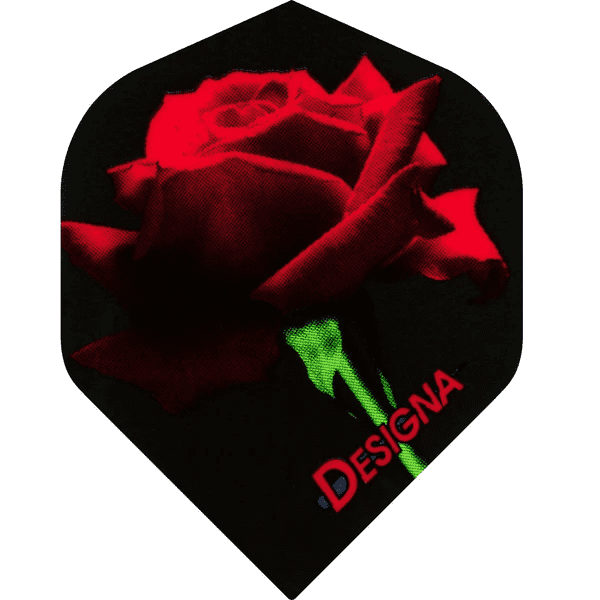 Dart Flights - Std - Red Rose - Canuck Amusements & Merchandising Ltd.